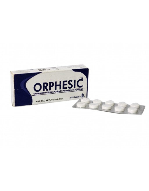 Orphesic Orphenadrine Citrate 10 x 10 – Precious Pharmacy