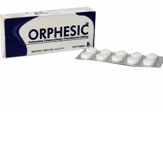 Orphesic Orphenadrine Citrate 10 x 10 – Precious Pharmacy
